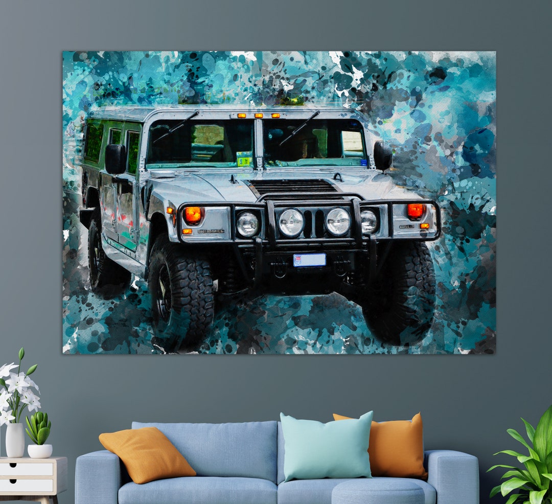 Hummer Canvas Print, Military Vehicle Canvas Print, Hummer Wall Art ...
