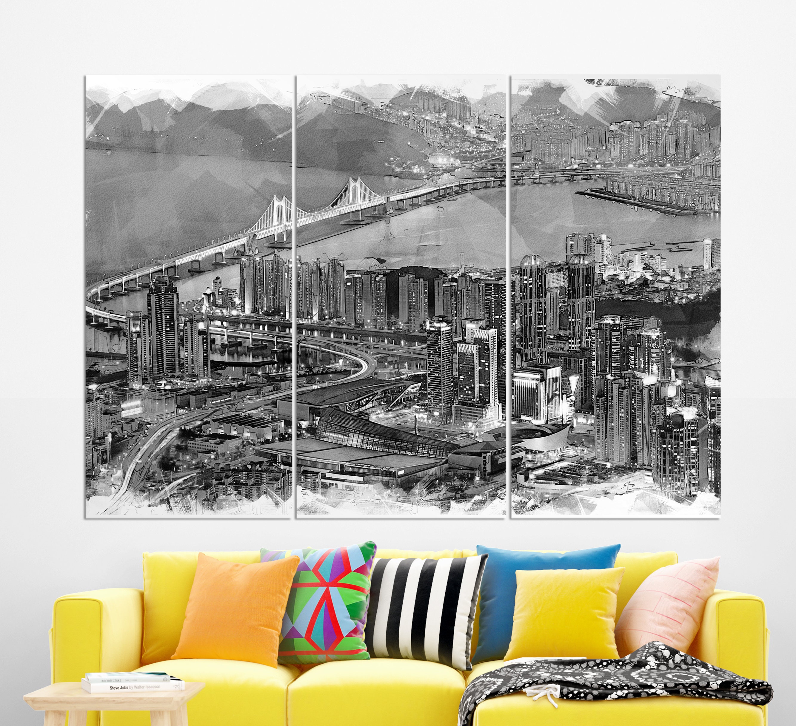Busan Canvas Print Busan Painting Busan Wall Art South - Etsy