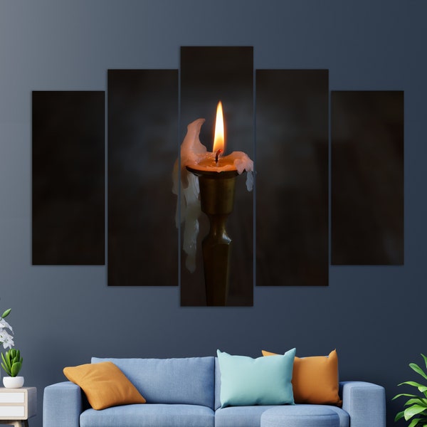 Canvas Candle Art - Etsy