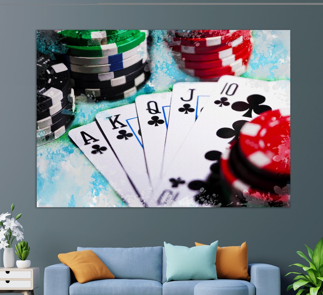 Poker Wall Art, Poker Canvas Print, Casino Wall Art, Poker Painting ...