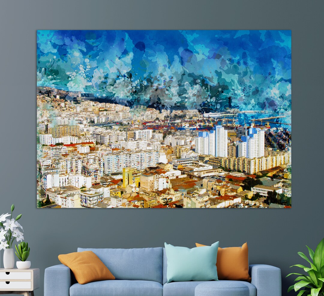 Algeria Wall Art, Algiers Canvas Print, Algeria Painting, Algeria ...