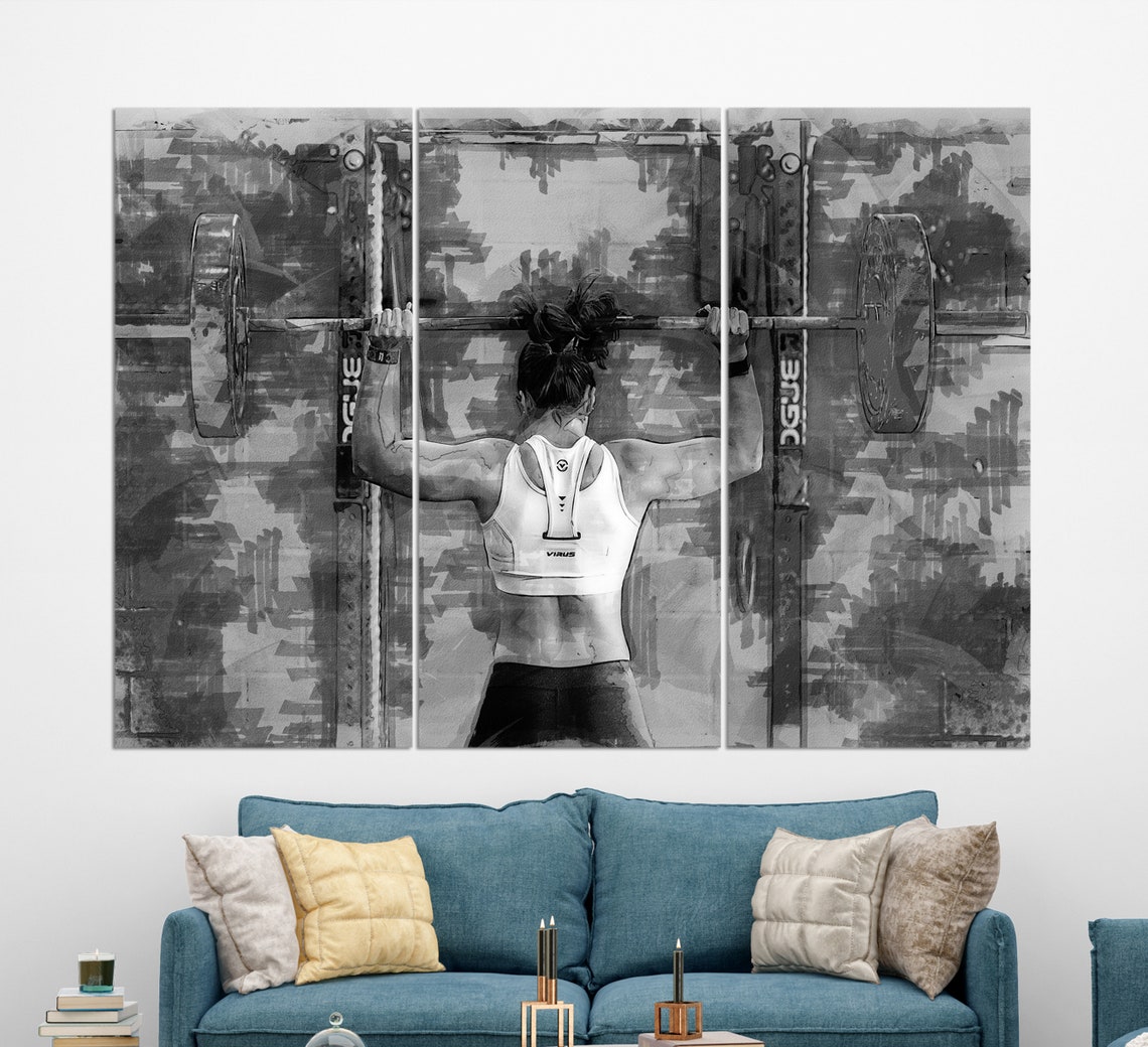 Gym Wall Art Women Workout Motivation Fitness Wall Art - Etsy