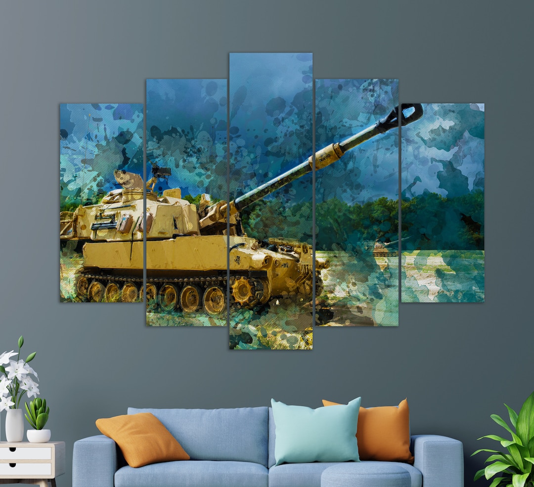 M109 Howitzer Canvas Print, Tanks Wall Art, Military Canvas Print ...