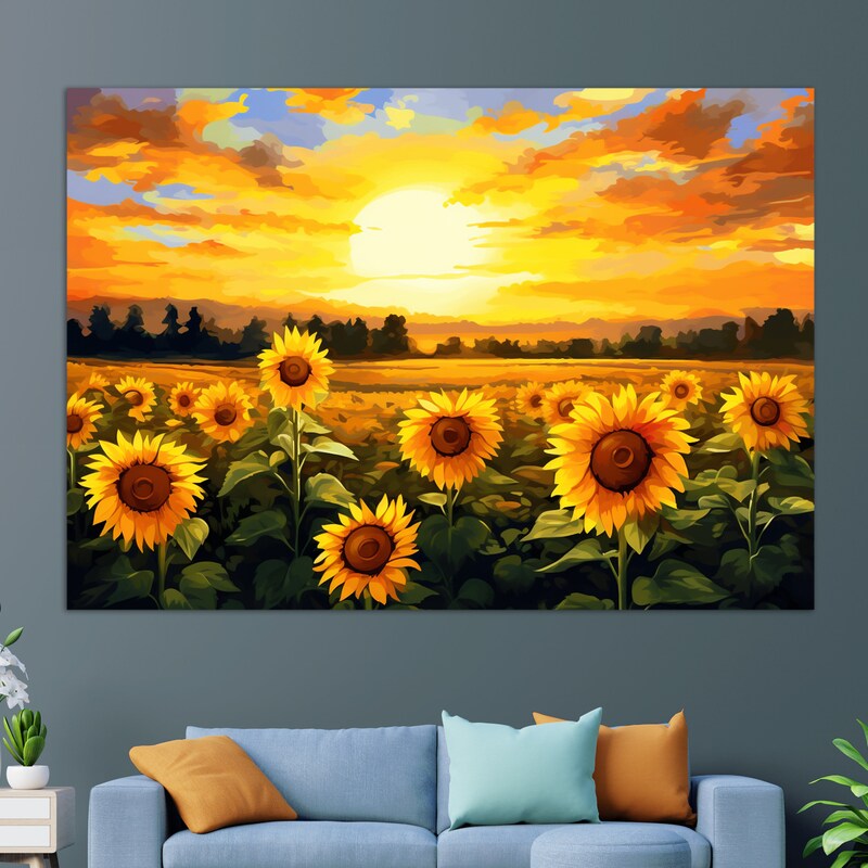 Sunflower Canvas - Etsy