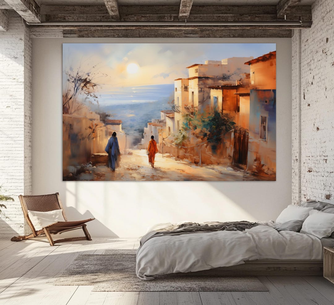 Abstract African Painting, Algeria Wall Art, Algeria Canvas Print ...