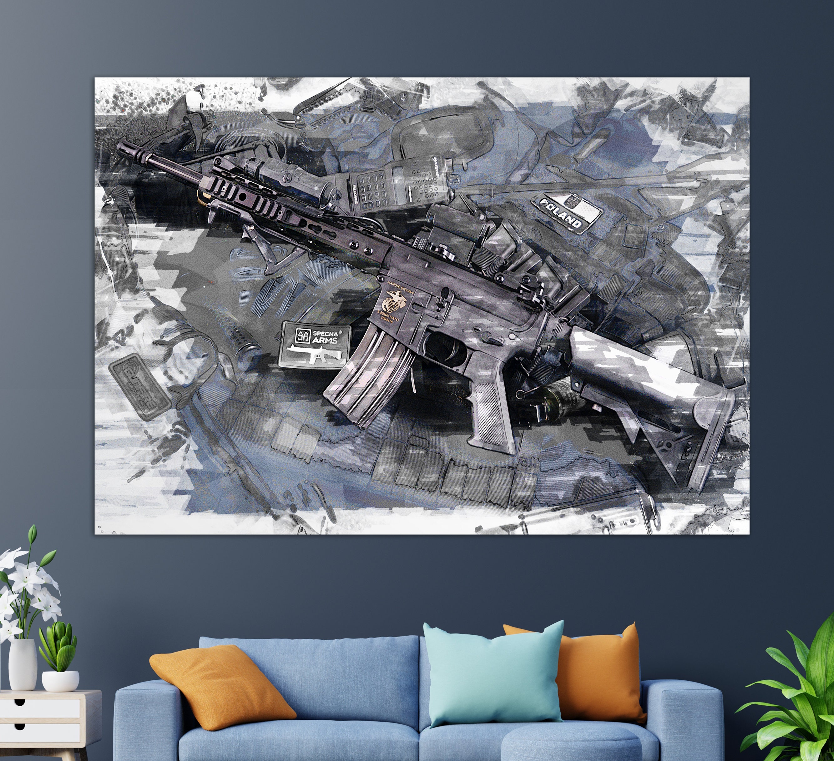 Abstract Gun Art