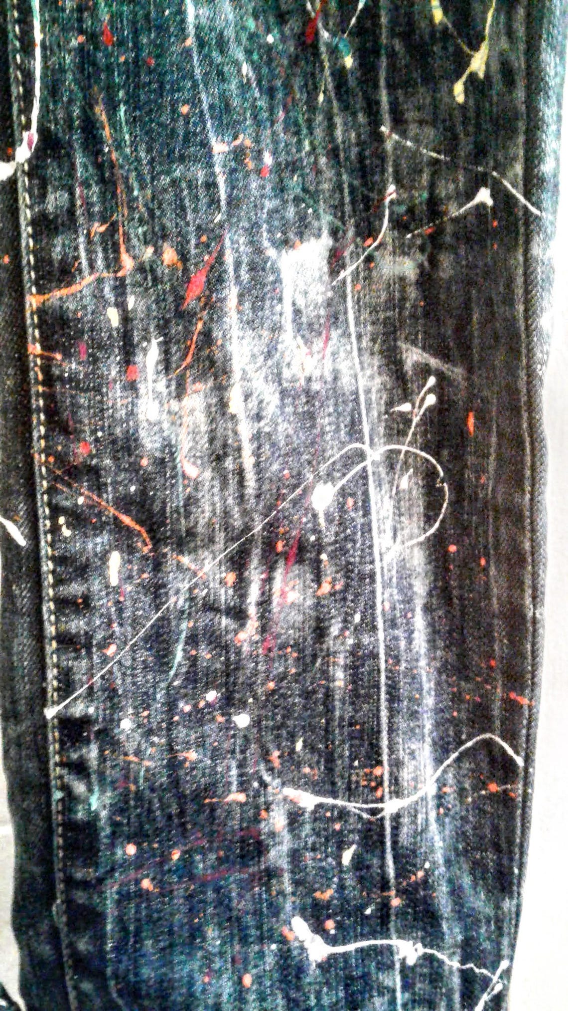 Distressed Paint Splatter Boyfriend Jeans 29 X 32 Inches - Etsy