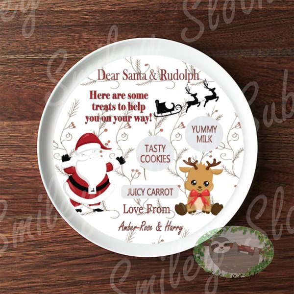 Santa Plate - Etsy
