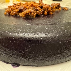 Xtra Small Version Ube Kalamay Lansong 6 Diameter With Latik on Top - Etsy