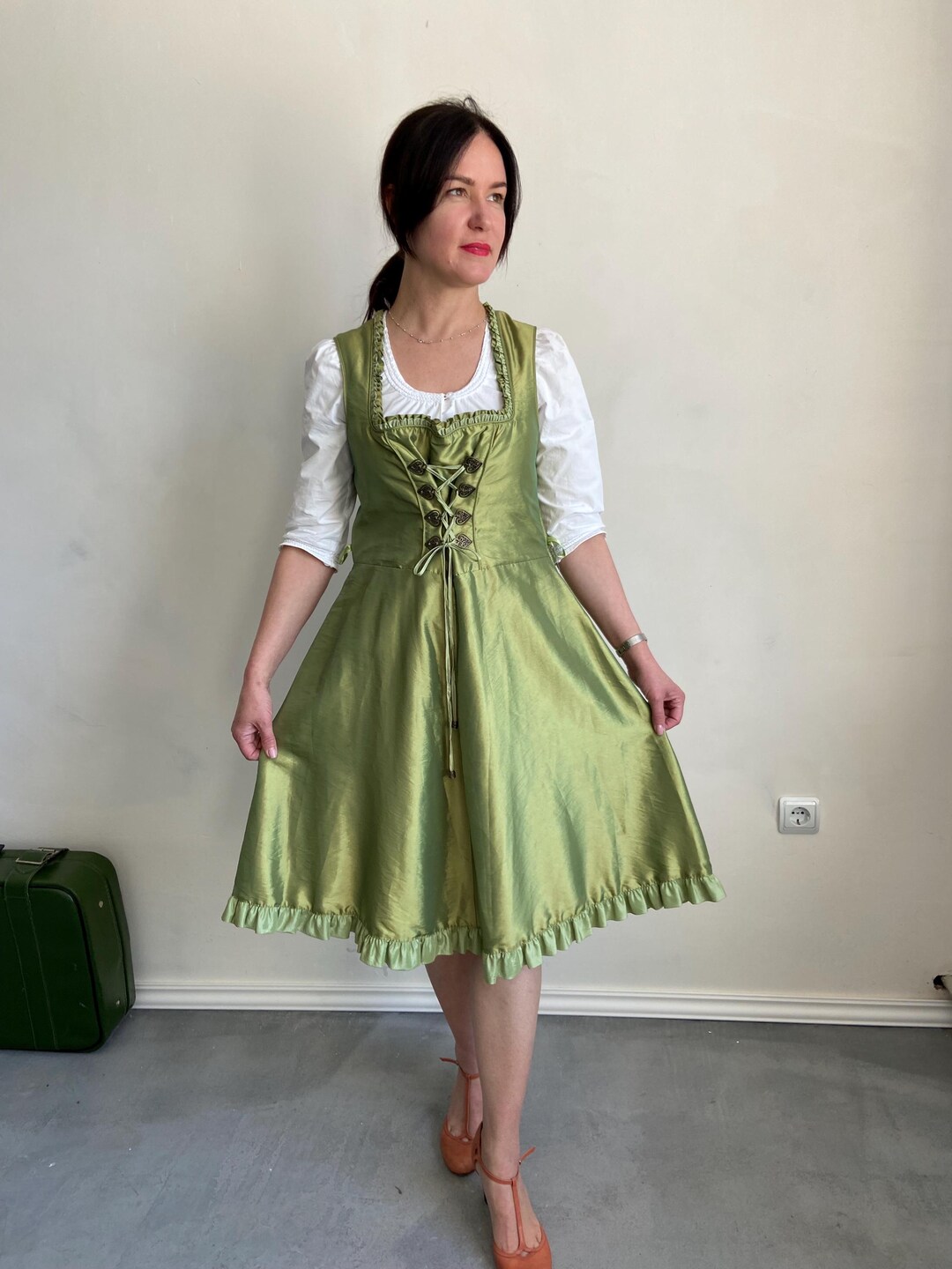 Vintage Austrian Dirndl Dress, Austrian Folk Dress, Octoberfest Dress ...