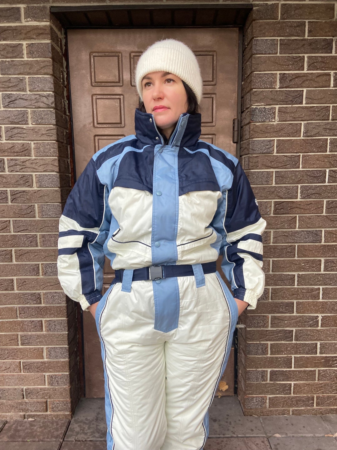 Vintage Ski Suit, Women Ski Suit, 80s Vintage Multicolor Winter Ski ...