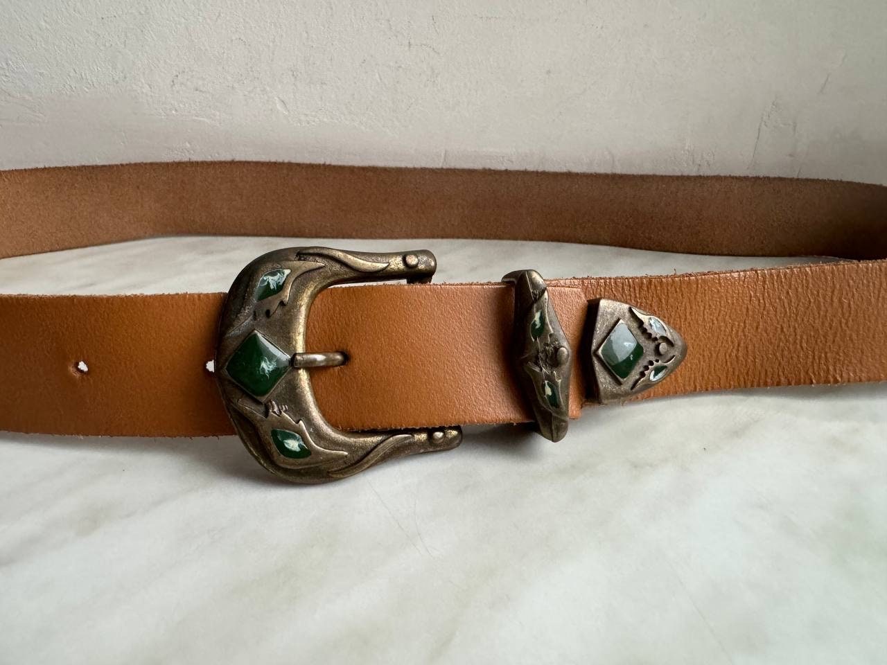 Vintage Belt, Vintage Genuine Leather Belt, Echt Leder Belt, Folklore ...
