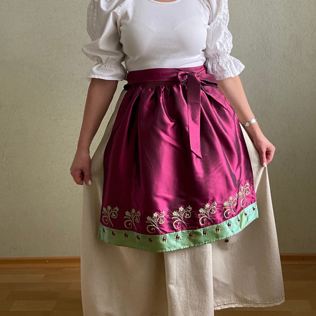 Vintage Dirndl Apron, Austrian Apron, Half Apron, Farmhouse Apron - Etsy