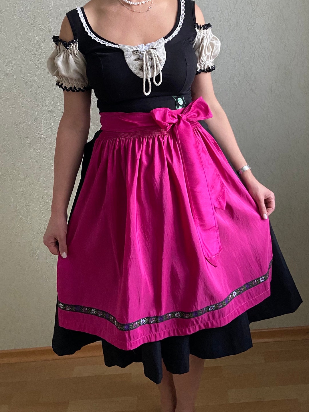 Vintage Dirndl Apron Austrian Apron Half Apron Farmhouse - Etsy