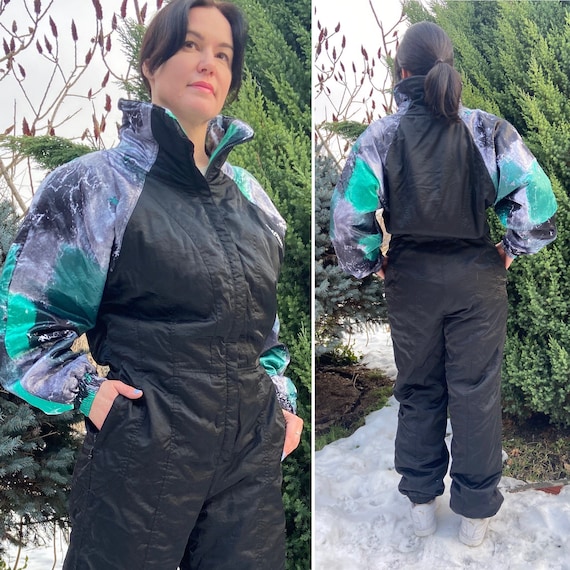 Vintage ski Suit, women ski suit, 80s Vintage Multico… - Gem