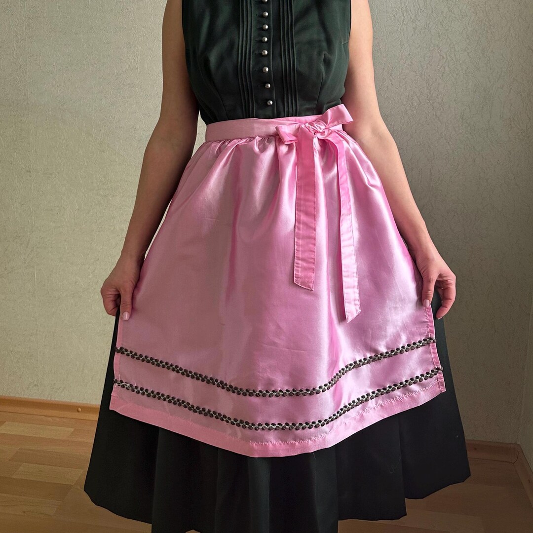 Vintage Dirndl Apron, Austrian Apron, Half Apron, Bavarian Apron ...