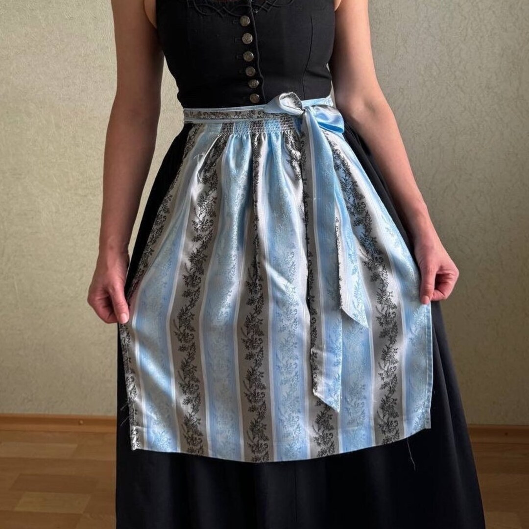 Vintage Dirndl Apron, Floral Pattern Apron, Austrian Apron, Octoberfest ...
