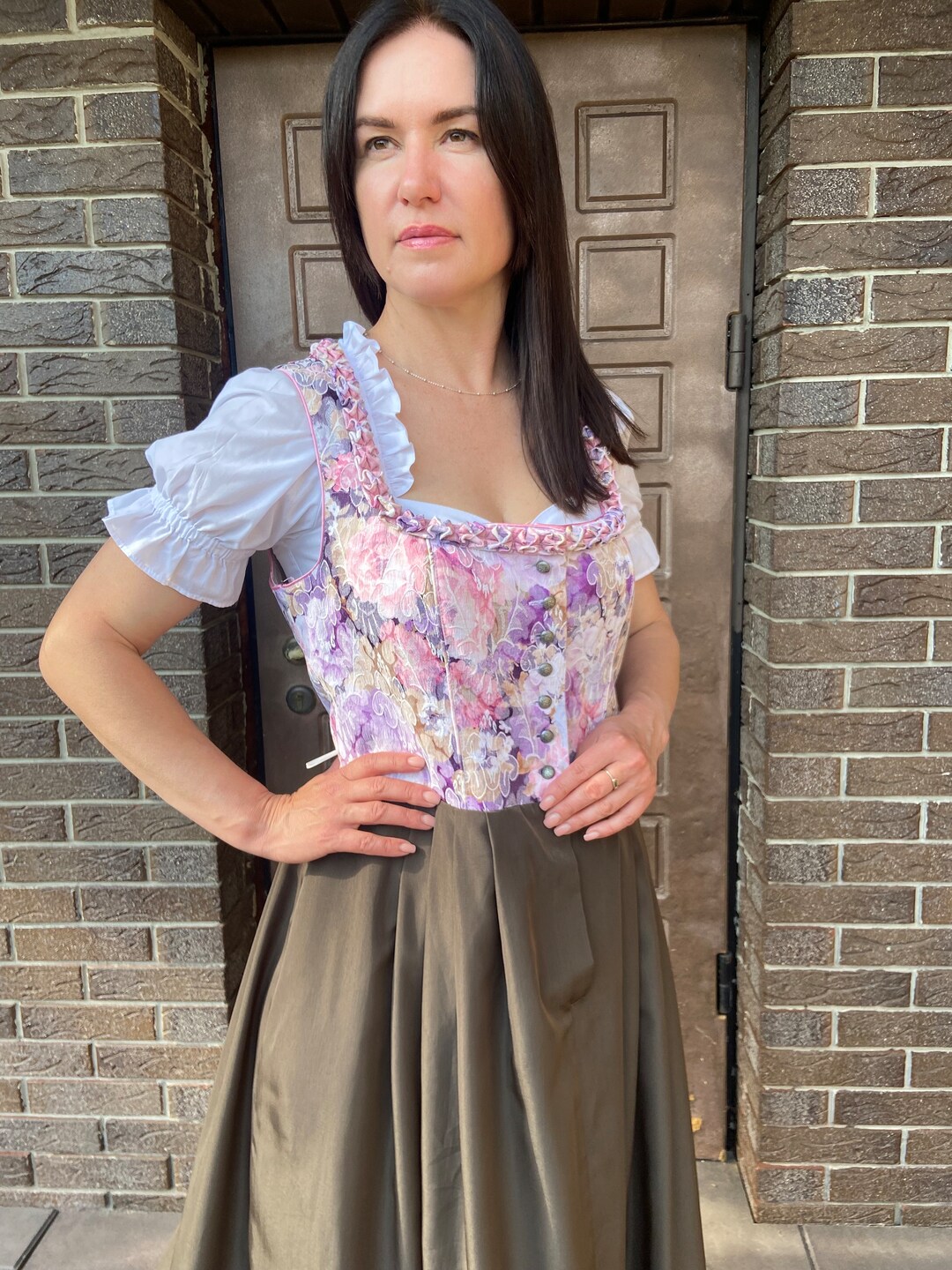 Vintage Dress, Dirndl Dress, Austrian Folk Dress, Octoberfest Dress ...