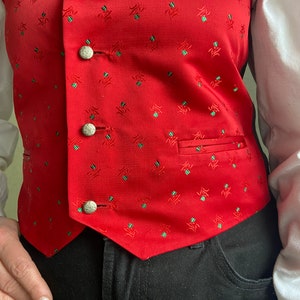 Vintage Vest, Red Vest, Austrian Vest , Trachten Vest Austrian Vest - Etsy