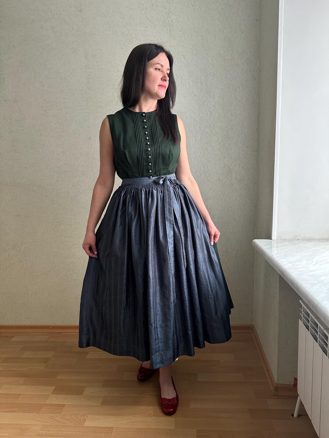 Vintage Dirndl Apron, Austrian Apron, Half Apron, Bavarian Apron ...