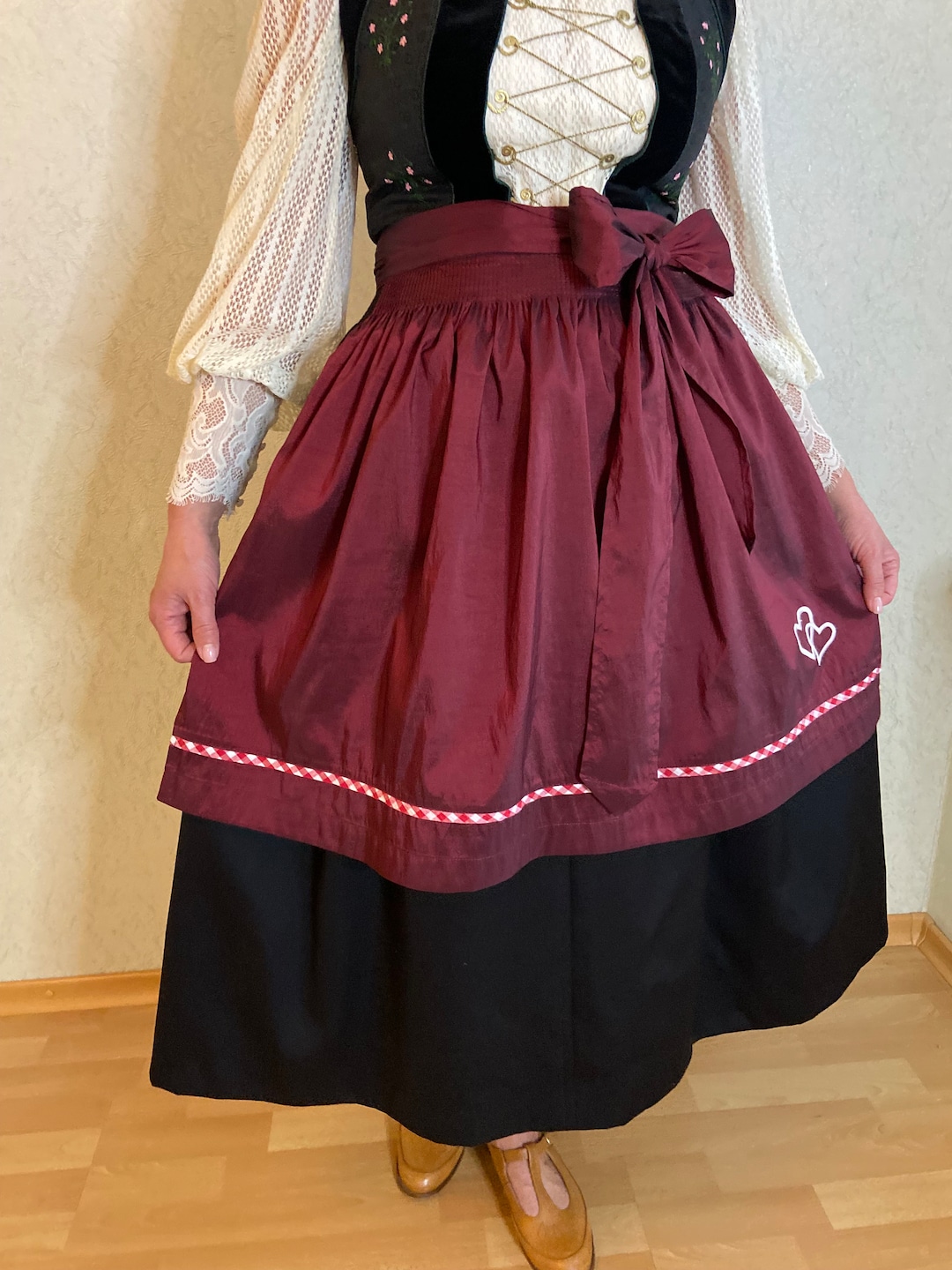 Vintage Dirndl Apron, Austrian Apron, Half Apron, Farmhouse Apron - Etsy