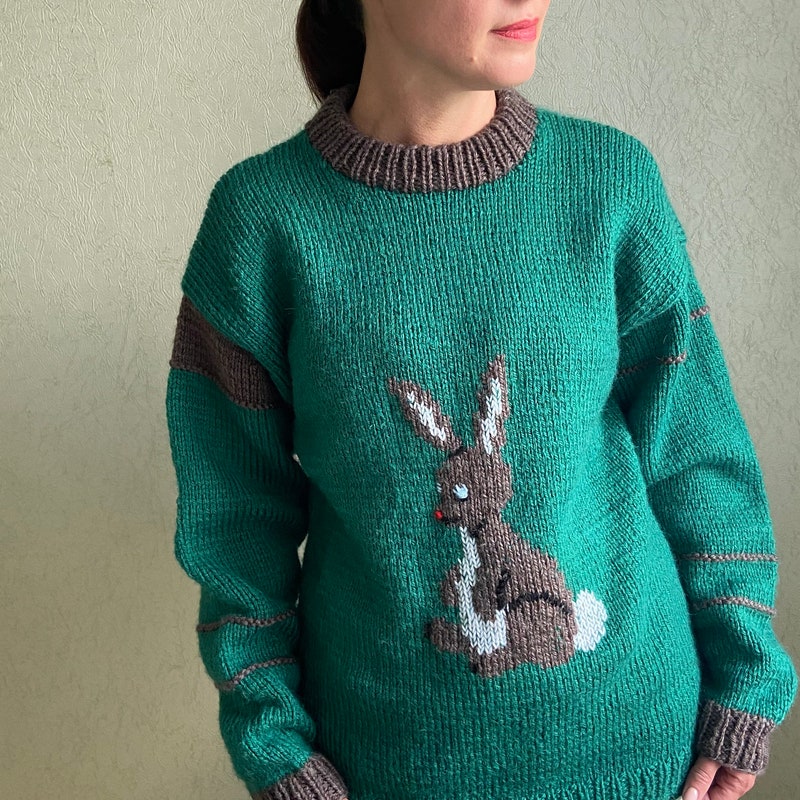 Rabbit Sweater - Etsy