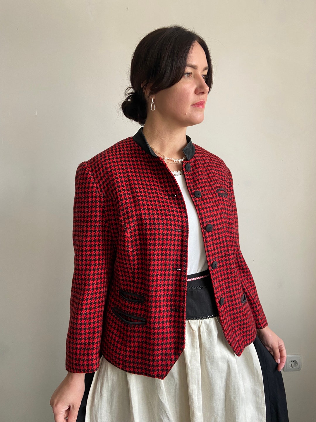Vintage Austrian Blazer, Traditional Austrian Trachten Jacket, Dirndl ...