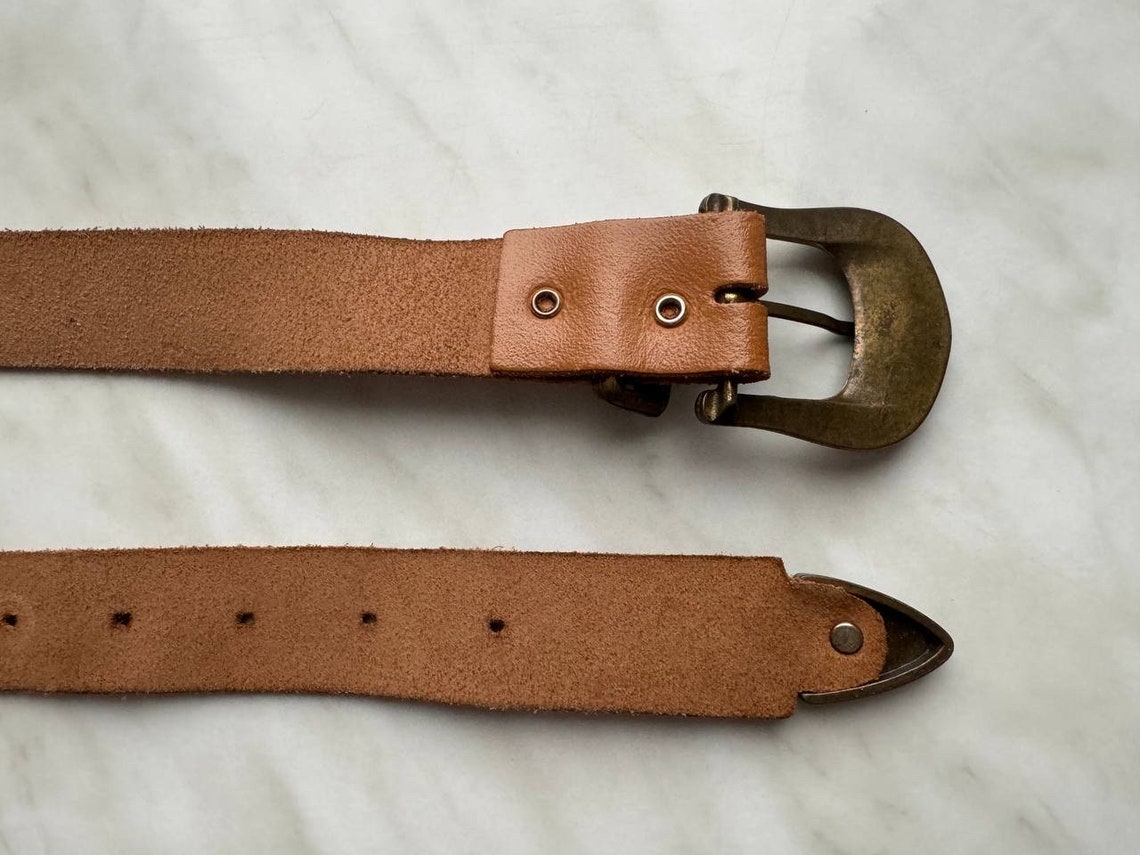 Vintage Belt, Vintage Genuine Leather Belt, Echt Leder Belt, Folklore ...