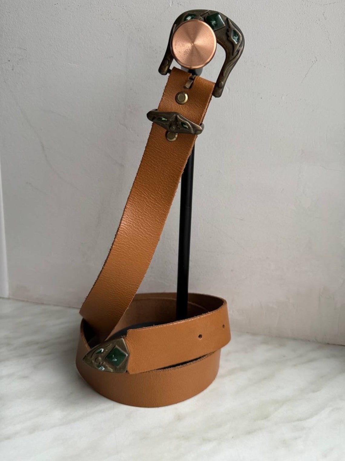 Vintage Belt, Vintage Genuine Leather Belt, Echt Leder Belt, Folklore ...