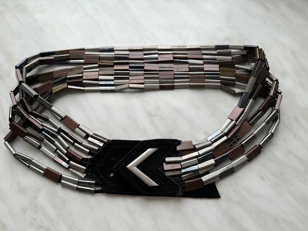 Vintage Belt, Stretchy Metallic Belt, Decorated Belt, Belt for Women ...