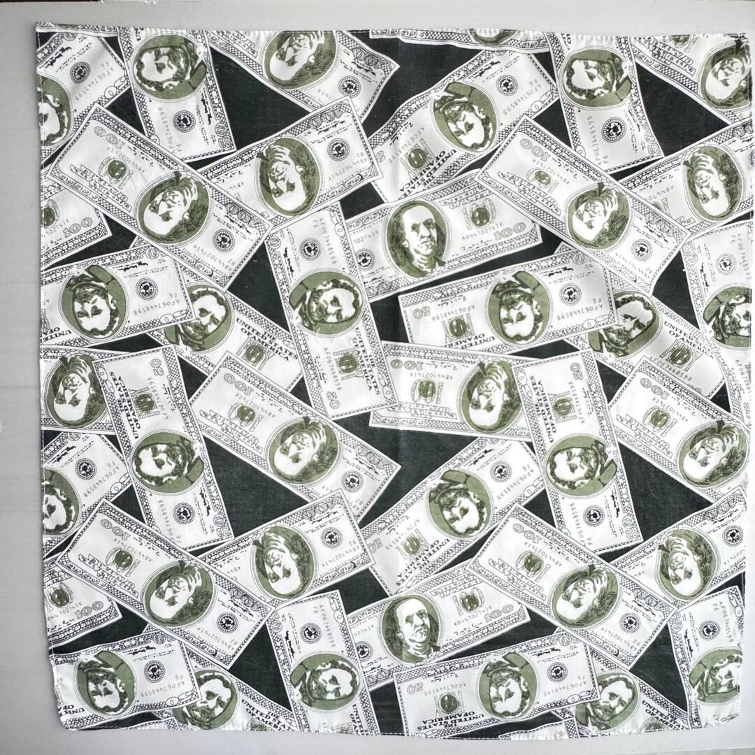 Vintage Bandana, US Dollar Banknote Money Headscarf, Money Bandana ...