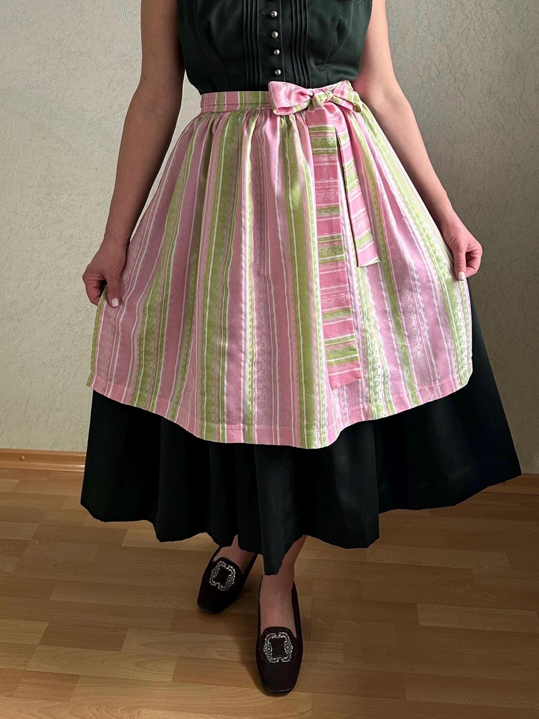 Vintage Dirndl Apron, Austrian Apron, Half Apron, Bavarian Apron ...