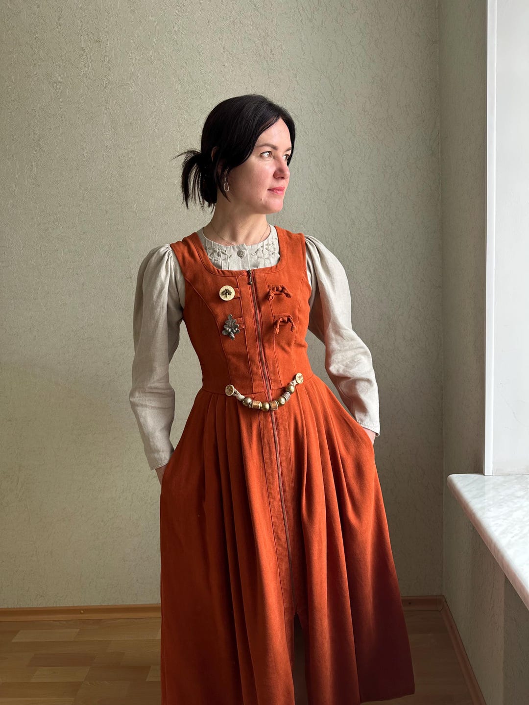 Vintage Dress, Austrian Dress, Dirndl Dress, Sarafan ,bavarian Dress ...