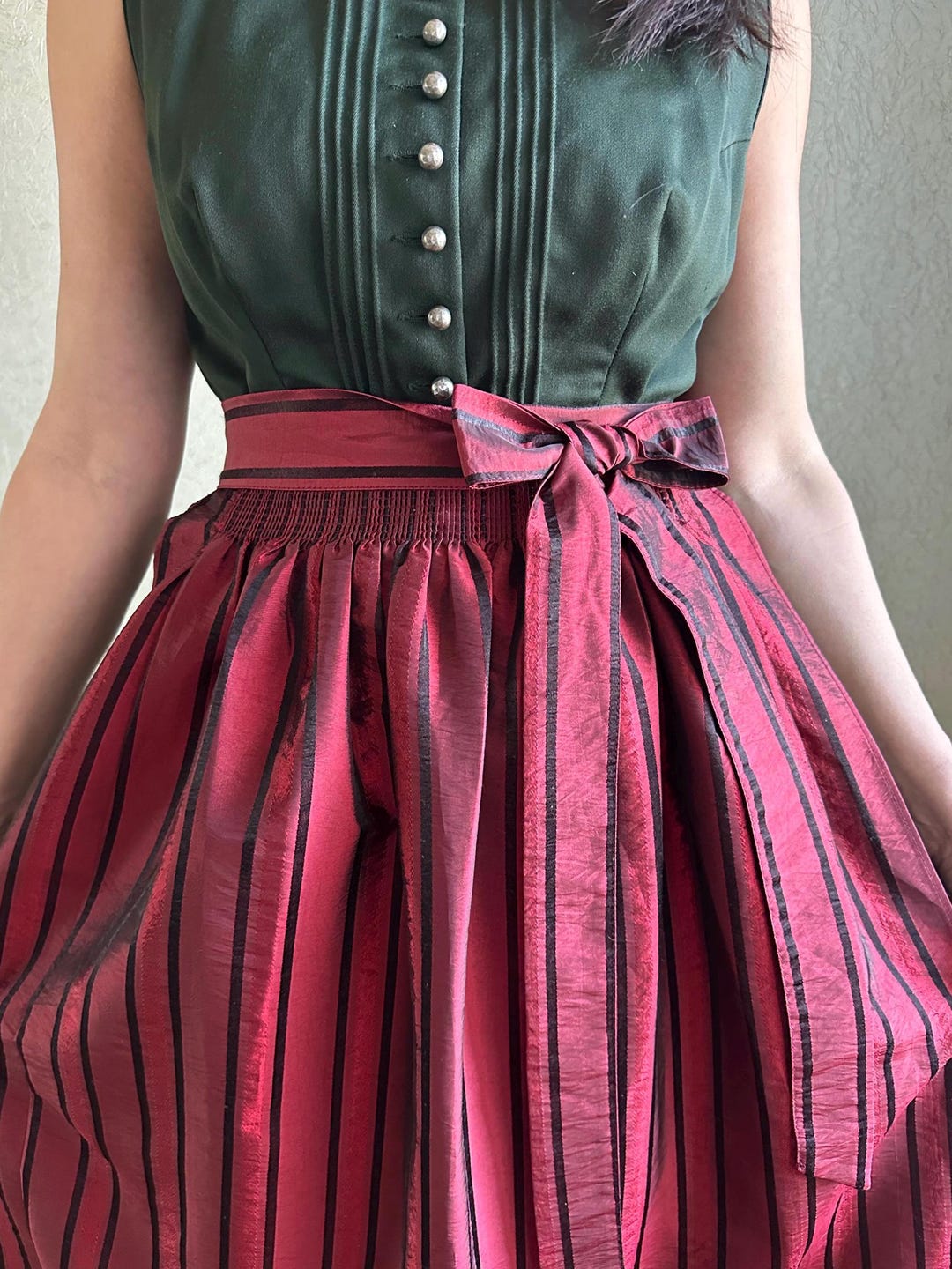 Vintage Dirndl Apron, Floral Pattern Apron, Austrian Apron, Octoberfest ...