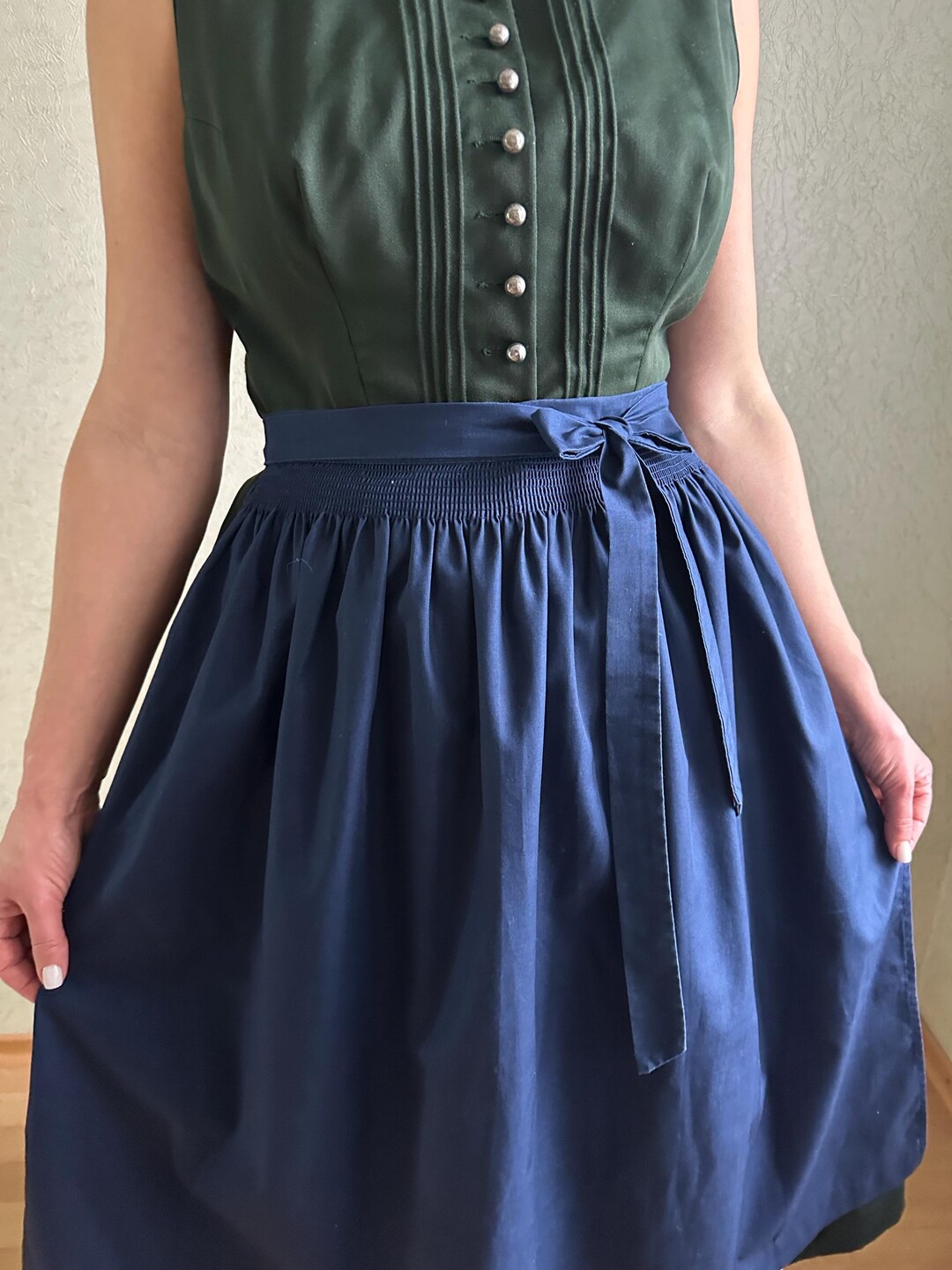 Vintage Dirndl Apron, Austrian Apron, Half Apron, Bavarian Apron ...