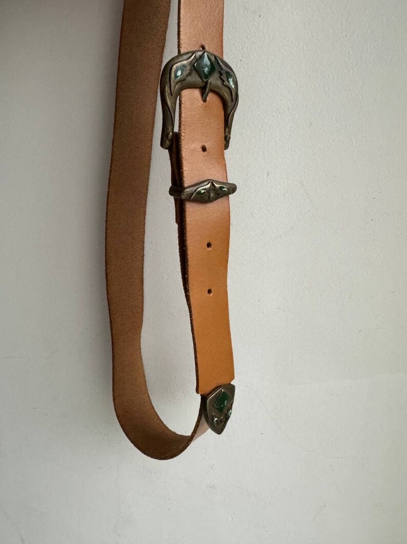 Vintage Belt, Vintage Genuine Leather Belt, Echt Leder Belt, Folklore ...