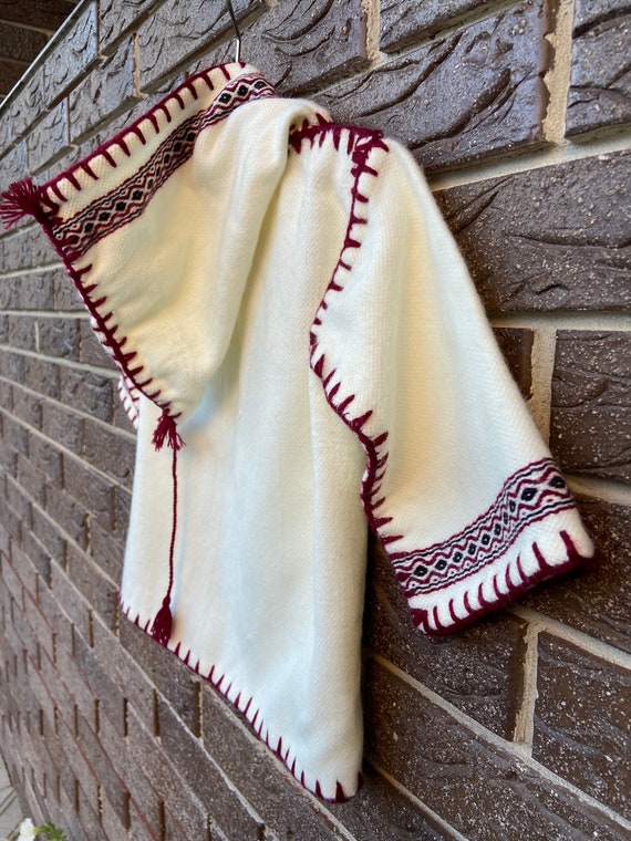 Tunisian wool kids coat, kids coat, kids poncho, chi… - Gem