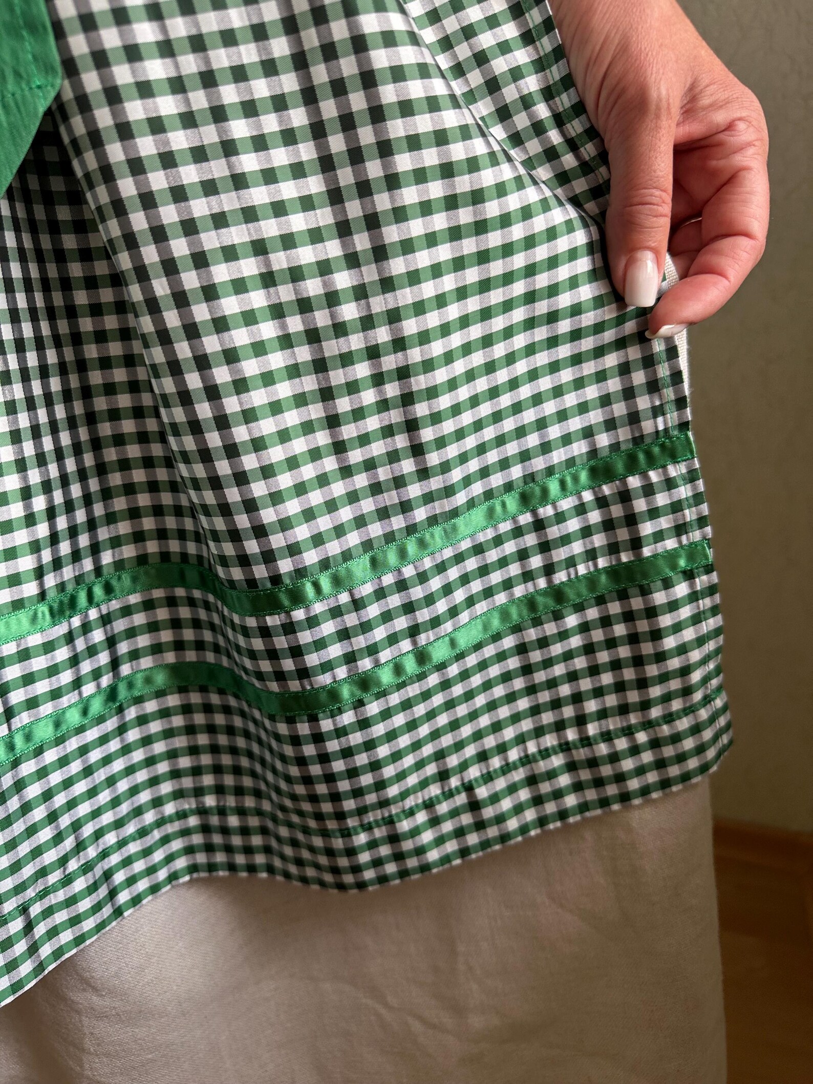 Vintage Dirndl Apron, Half Austrian Apron, Farmhouse Apron, Cotton ...