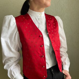 Vintage Vest, Red Vest, Austrian Vest , Trachten Vest Austrian Vest - Etsy
