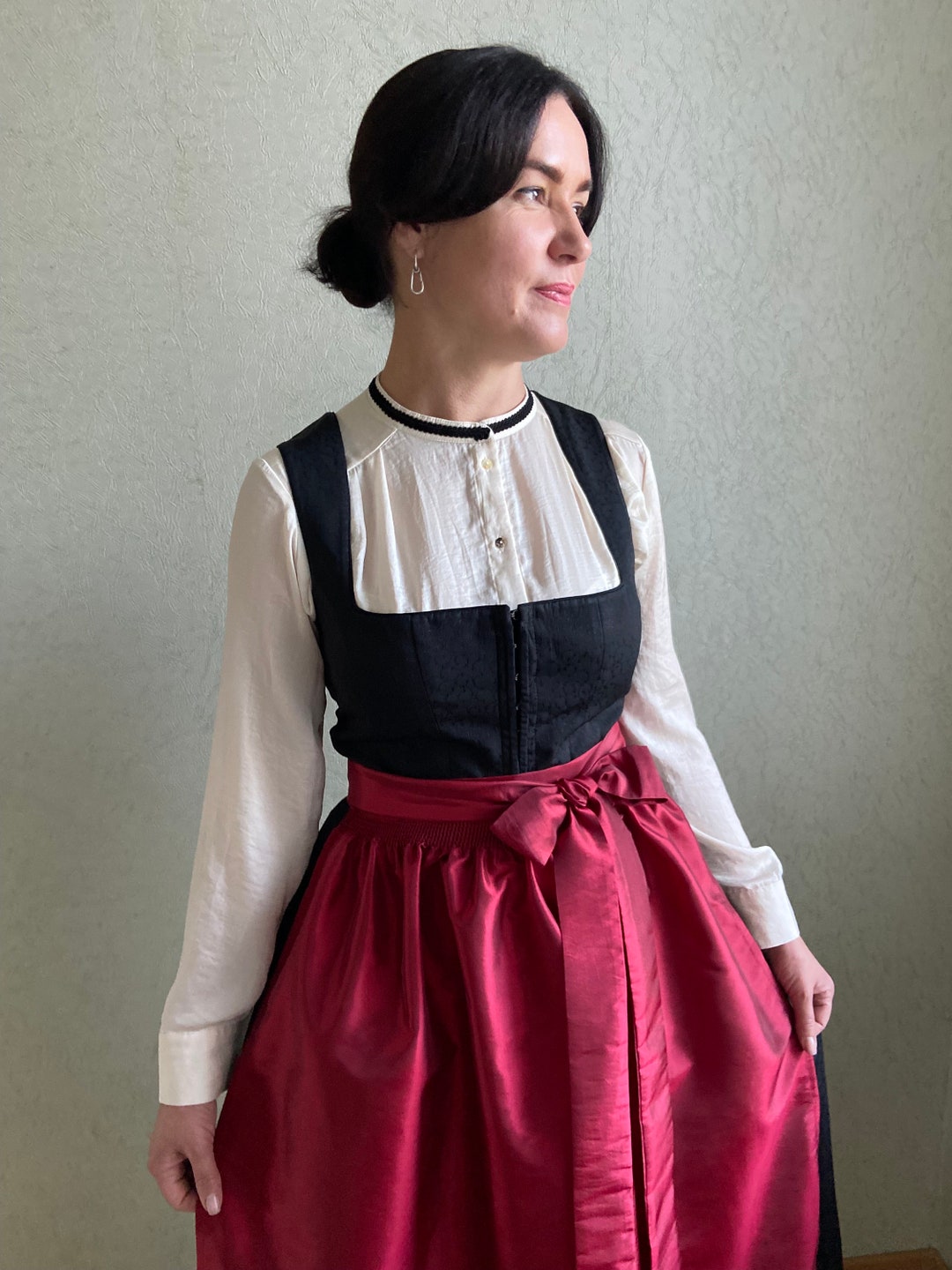 Vintage Dirndl Apron, Austrian Apron, Half Apron, Farmhouse Apron ...