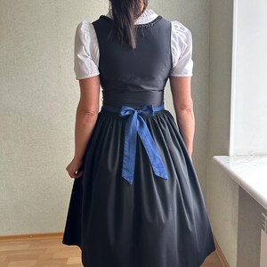 Vintage Dirndl Apron, Half Austrian Apron, Farmhouse Apron, Cotton ...