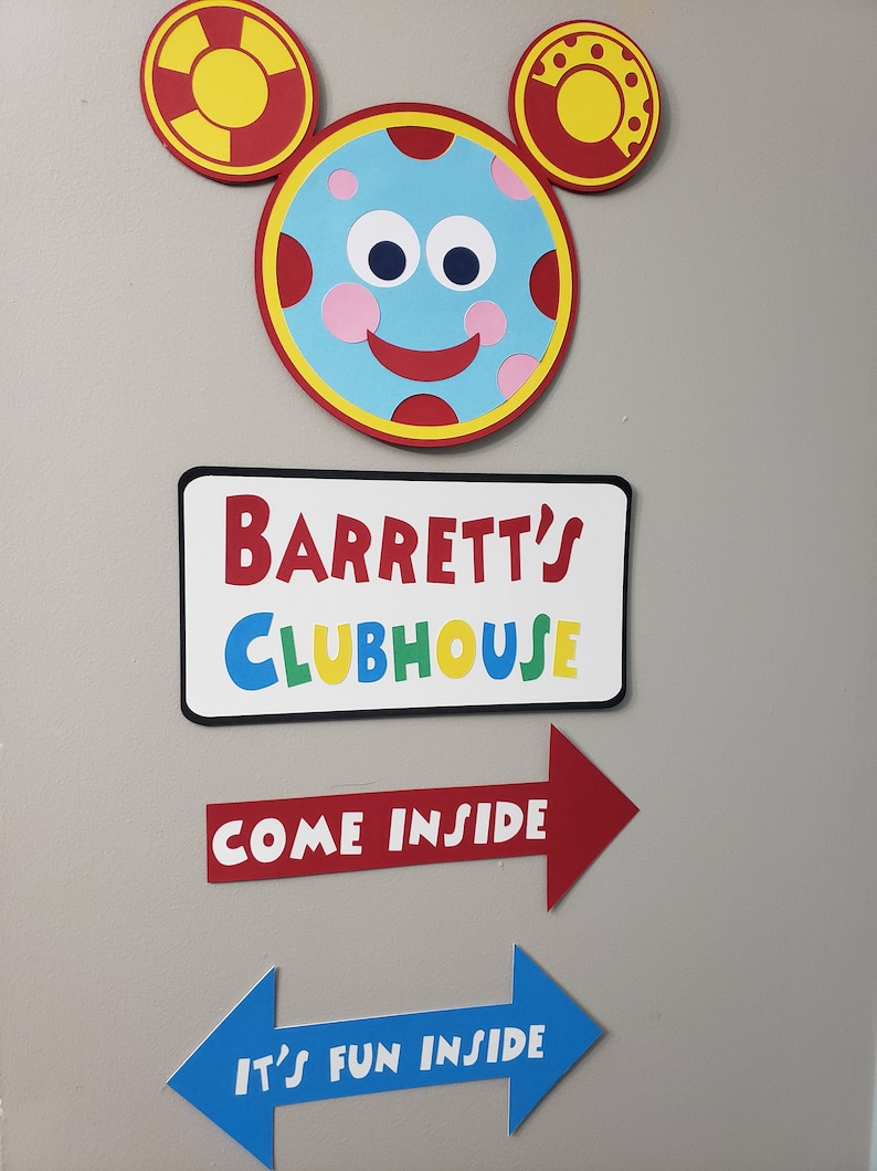 Personalized Mickey Mouse Clubhouse Party Sign - Etsy