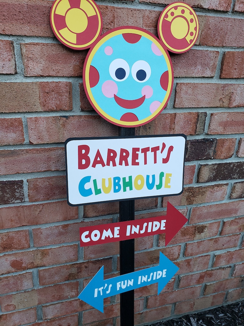 Personalized Mickey Mouse Clubhouse Party Sign - Etsy