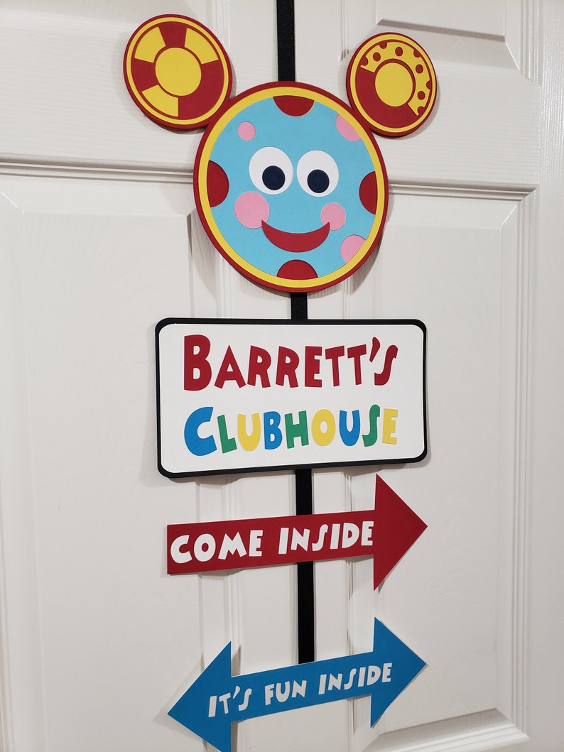 Personalized Mickey Mouse Clubhouse Party Sign - Etsy