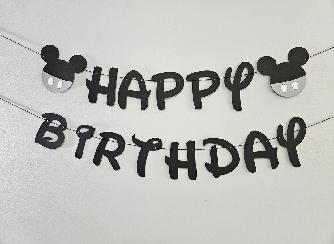 Steamboat Mickey Birthday Banner, Steamboat Willie Birthday - Etsy