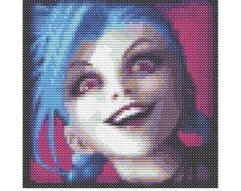 League of Legends Jinx Cross Stitch Pattern - Etsy