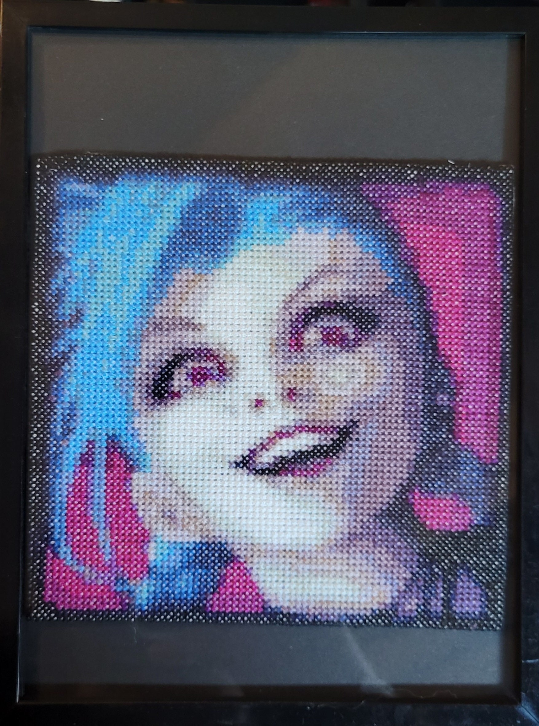 Gaming Cross Stitch - League of Legends Jinx - Framed Decor - Etsy