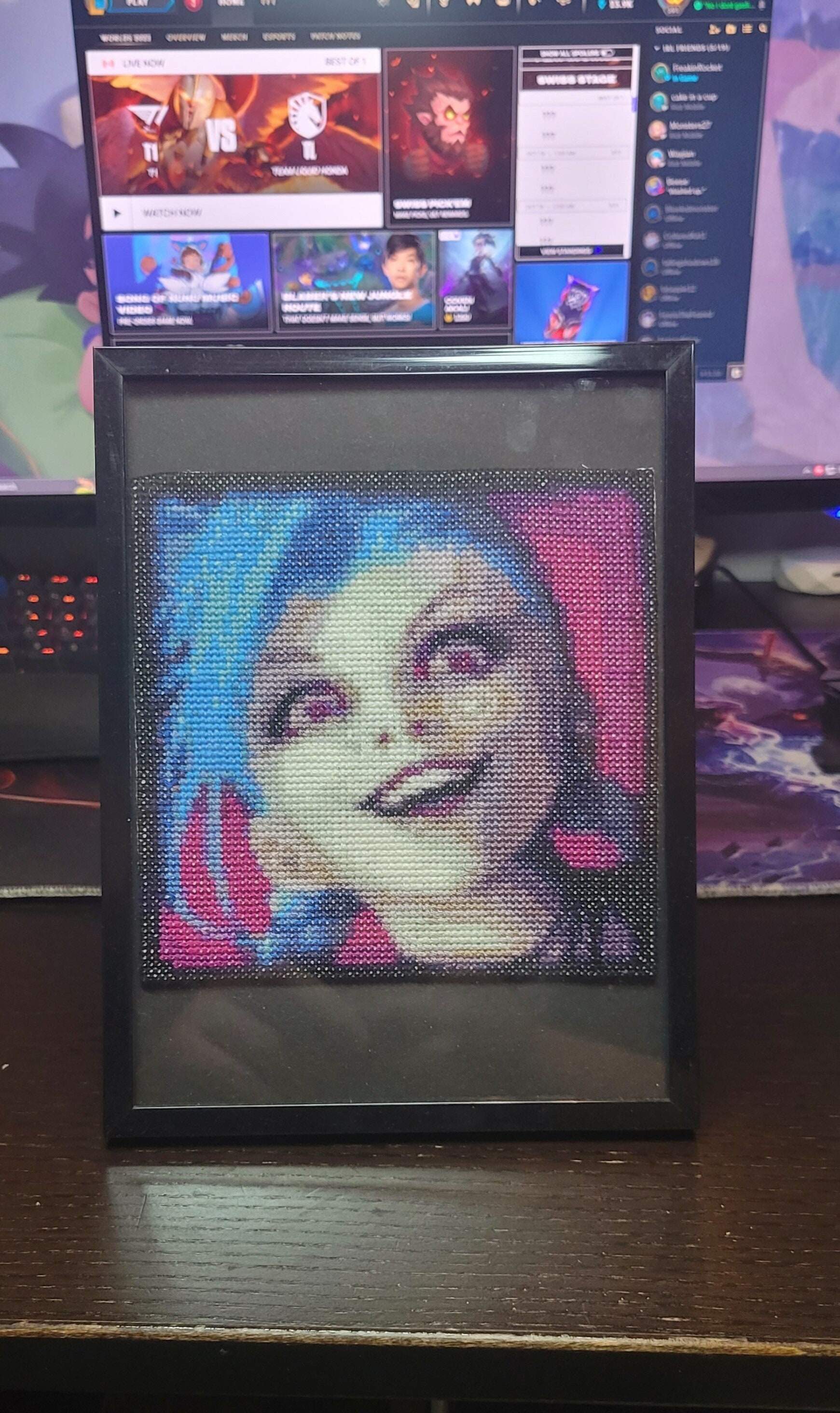 Gaming Cross Stitch - League of Legends Jinx - Framed Decor - Etsy