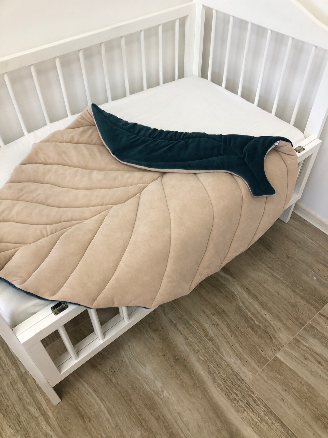 Beige Play Rug for Kids Room, Home Decor, Baby Play Mat, Leaf Floor Rug ...