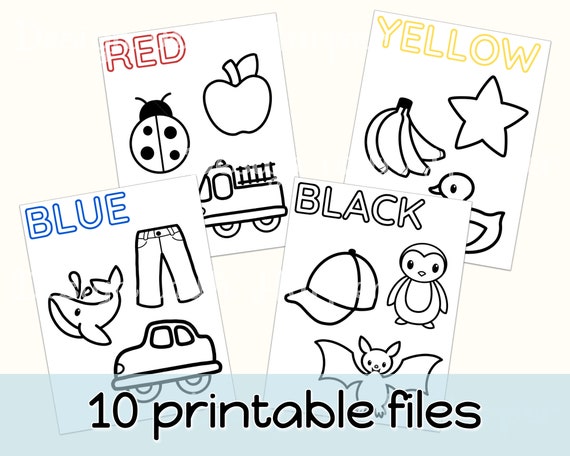 Printable Learning Coloring Pages for Kids Digital Download | Etsy